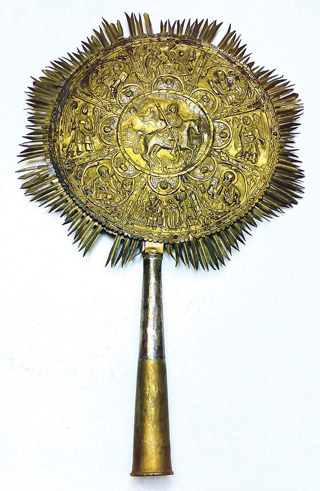 Liturgical fan with six-winged Seraphim. – Velimezi Collection