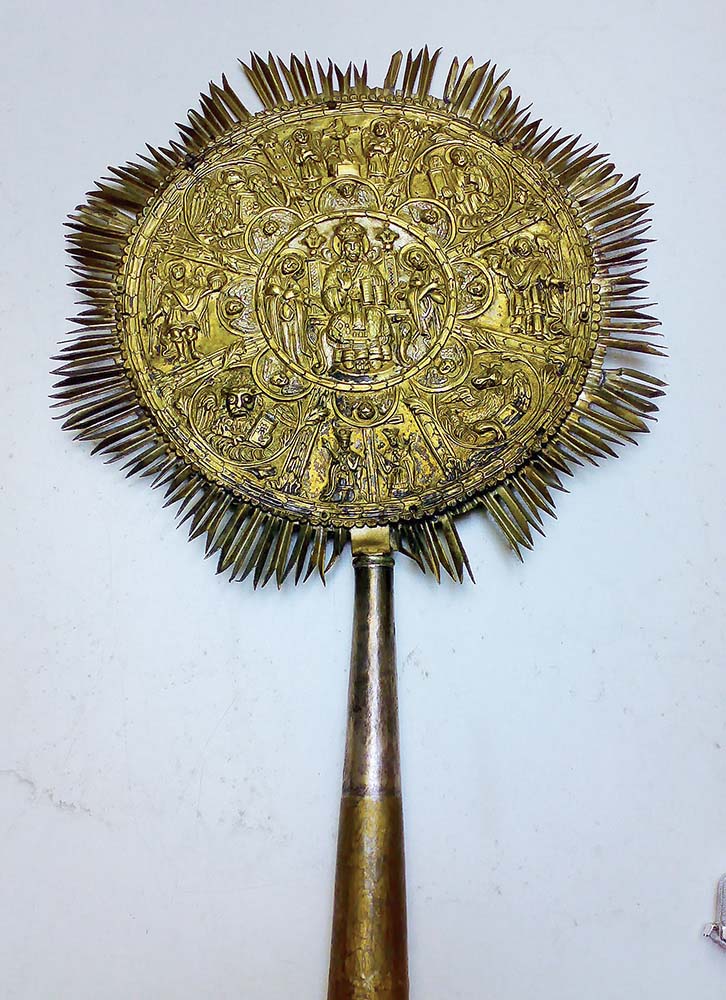 Liturgical fan with six-winged Seraphim. – Velimezi Collection